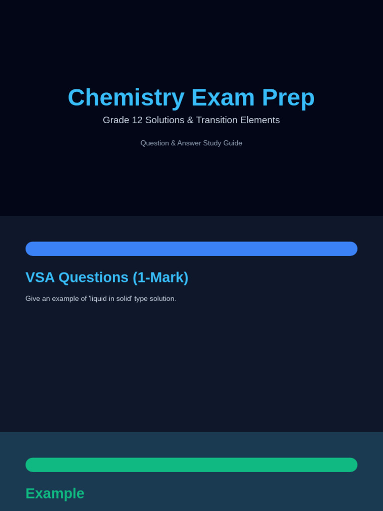 Chemistry Exam Prep Slides | PDF | Mole (Unit) | Gases