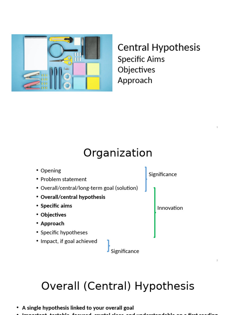 NIH Proposal Structure and Hypotheses | PDF | Cancer | Chemotherapy