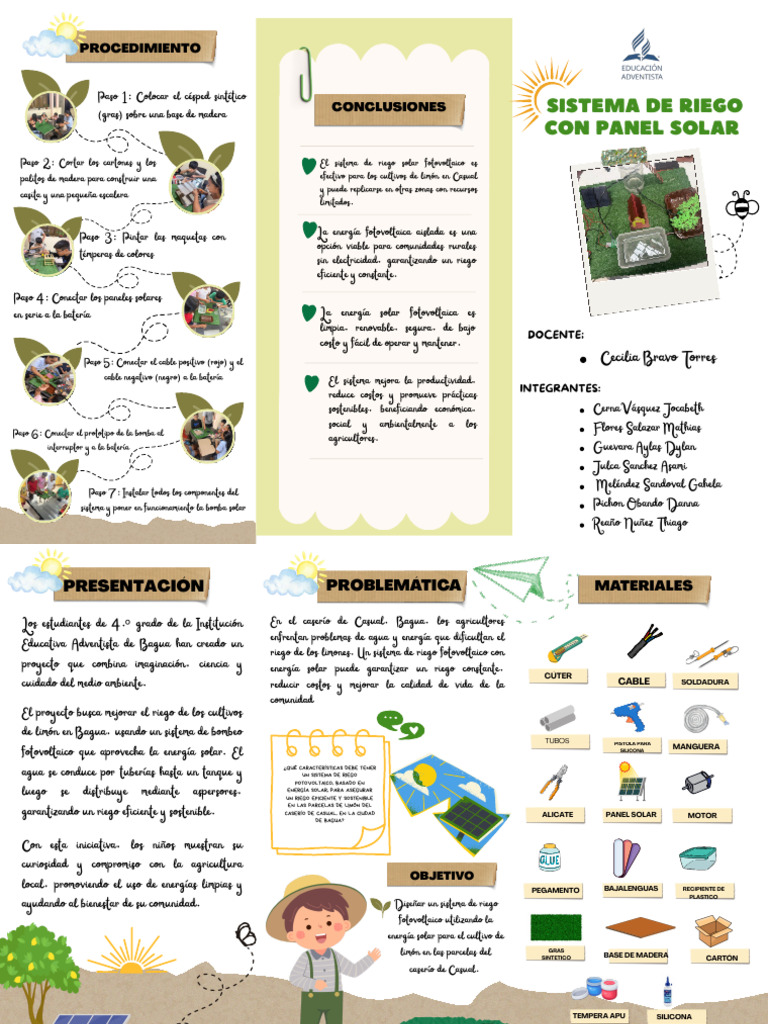 Folleto Educación Ambiental Recortes Verde y Marrón | PDF | Energía ...