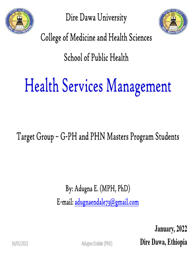 Health System Management Course Overview | PDF | Health Human Resources ...