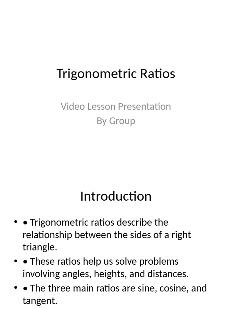Understanding Trigonometric Ratios | PDF
