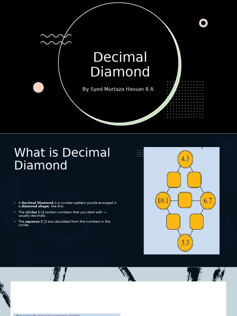 Understanding Decimal Diamond Puzzles | PDF
