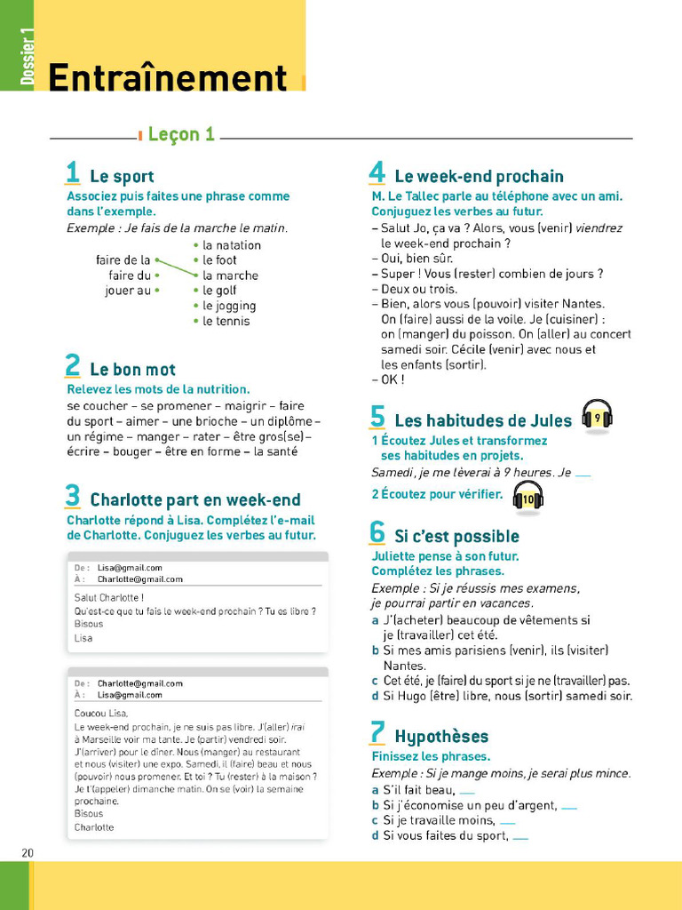 Futur Simple + Si Conditionnel 1 | PDF