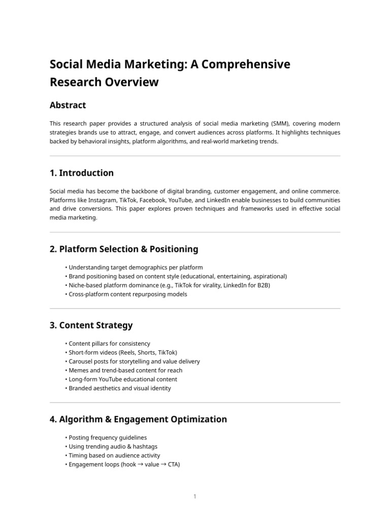 Social Media Marketing Research | PDF | Social Media Marketing | Social ...