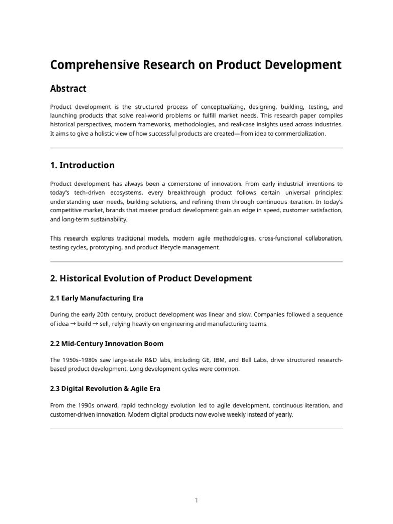Product Development Process Explained | PDF | Software Development ...