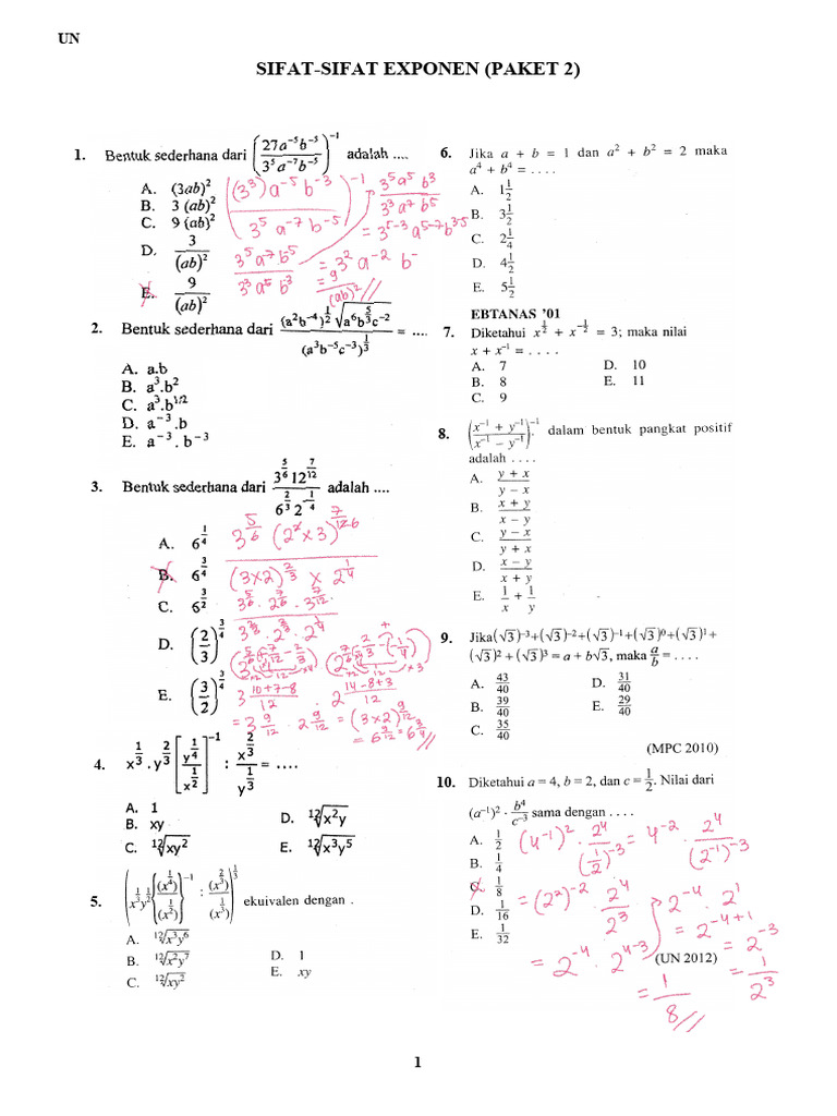 Eksponen Paket 2 | PDF
