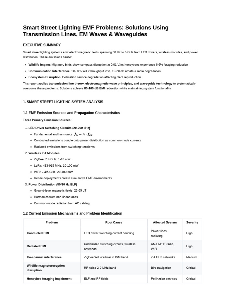 Smart Lighting EMF Solutions | PDF | Electromagnetic Interference ...