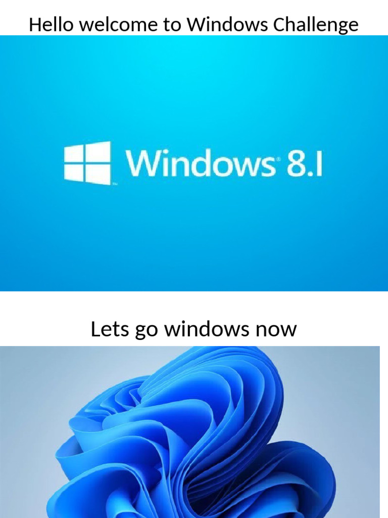 Hello Welcome to Windows Challenge | PDF