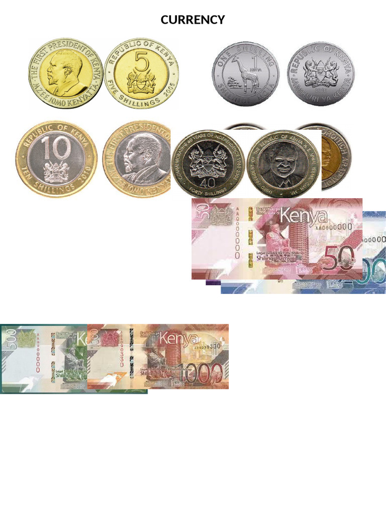 Currencies Coins and Notes 1 Pg | PDF