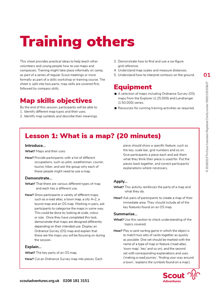 Map and Compass Skills Training Guide | PDF | Compass | Map
