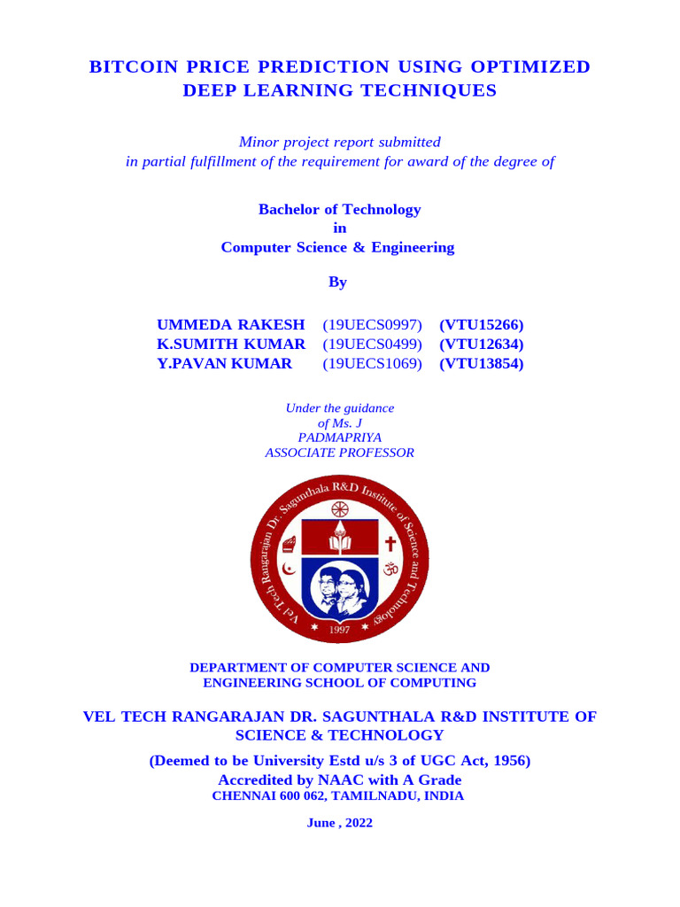 Minor - Project Report Print | PDF | Machine Learning | Deep Learning