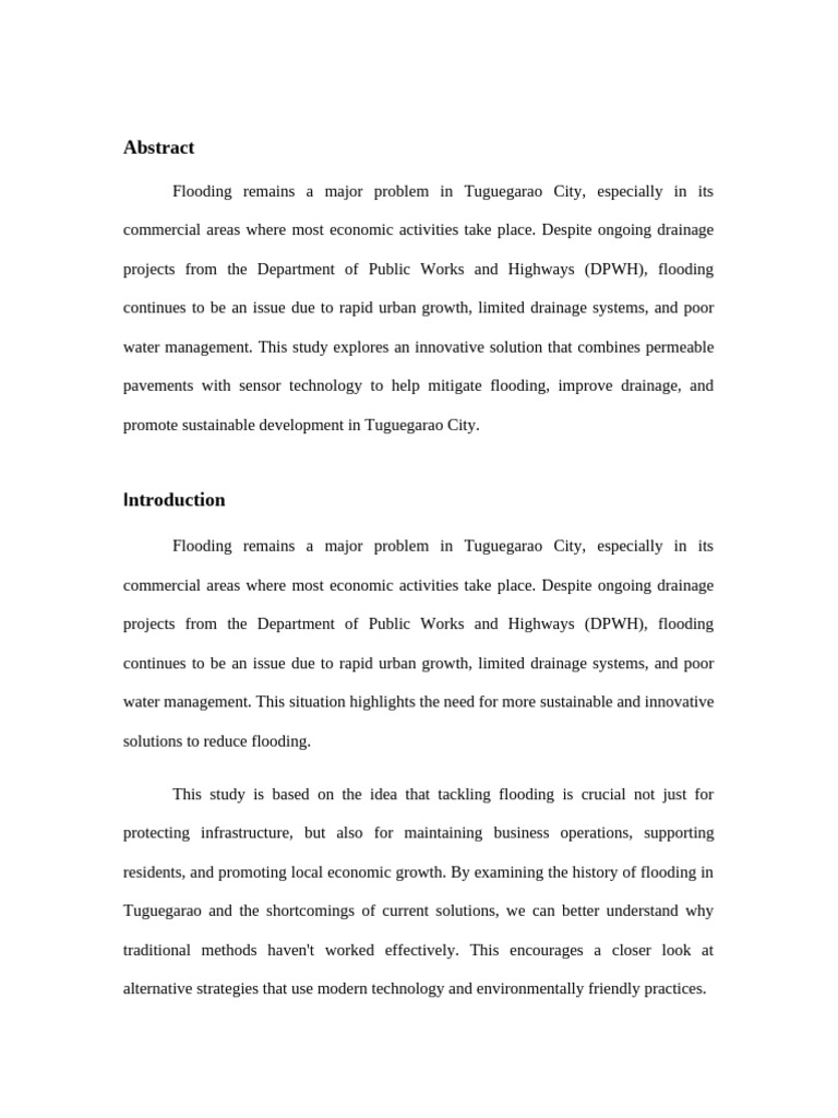 Flooding Research Tuguegarao ThesisFormat | PDF | Flood | Sustainability
