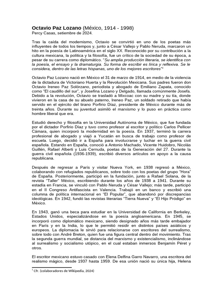 Octavio Paz | PDF