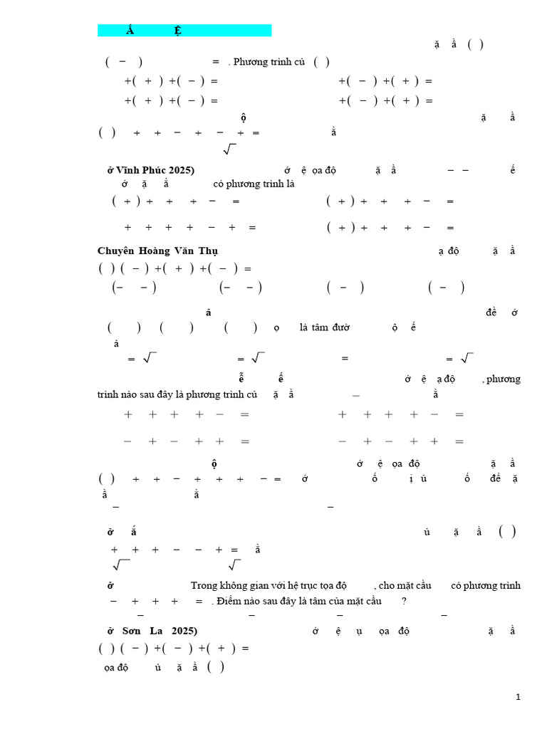 C. Trac Nghiem Khach Quan - CH | PDF