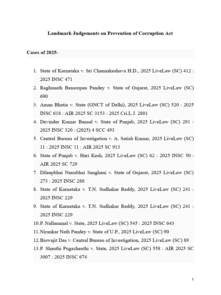 Corruption Cases | PDF | Burden Of Proof (Law) | Acquittal