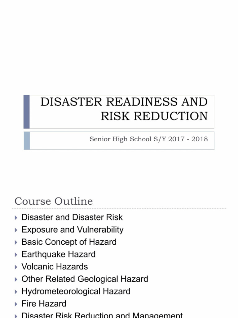 Disaster Readiness And Risk Reduction Pdf