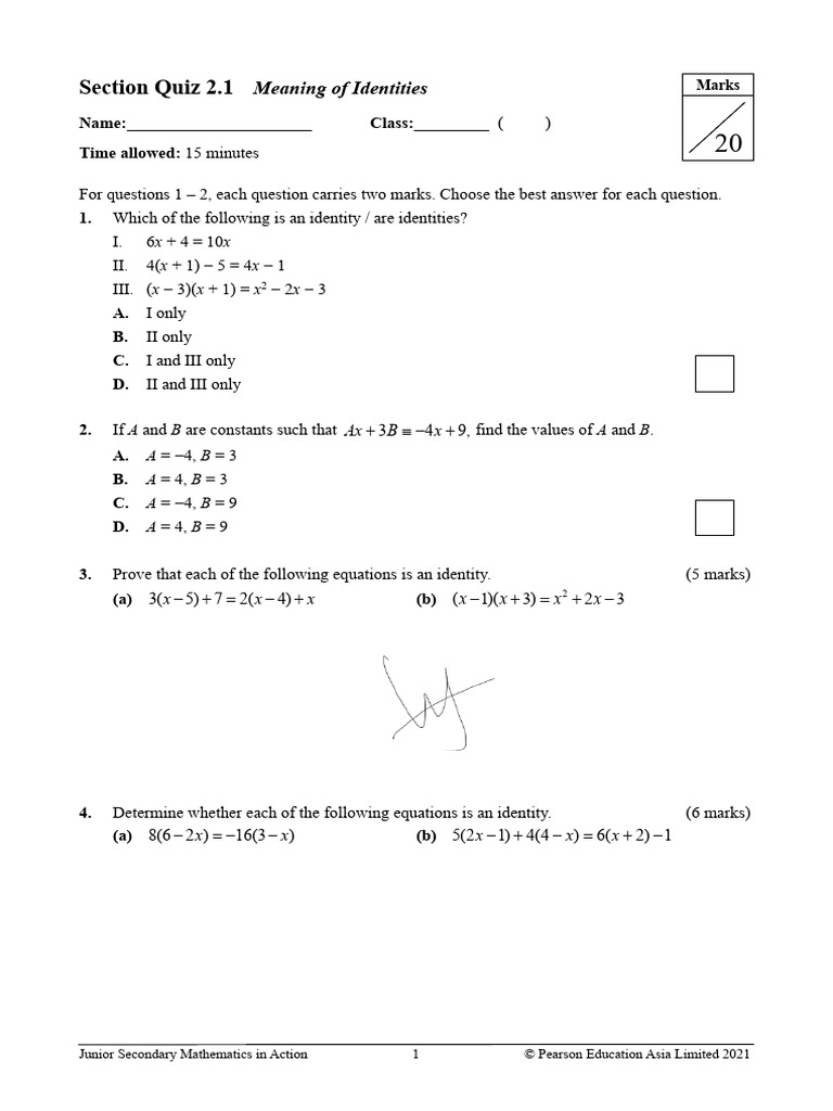 2A02 Section 1 Quiz E | PDF