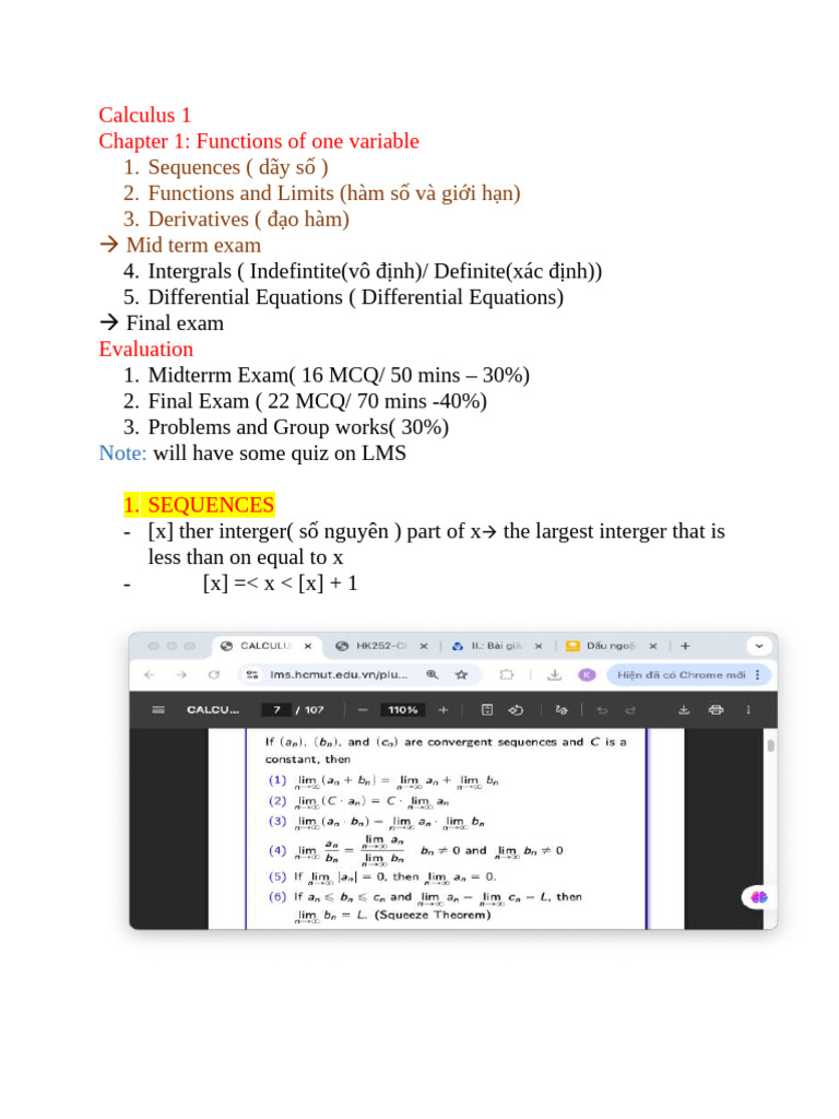 Calculus 1 | PDF