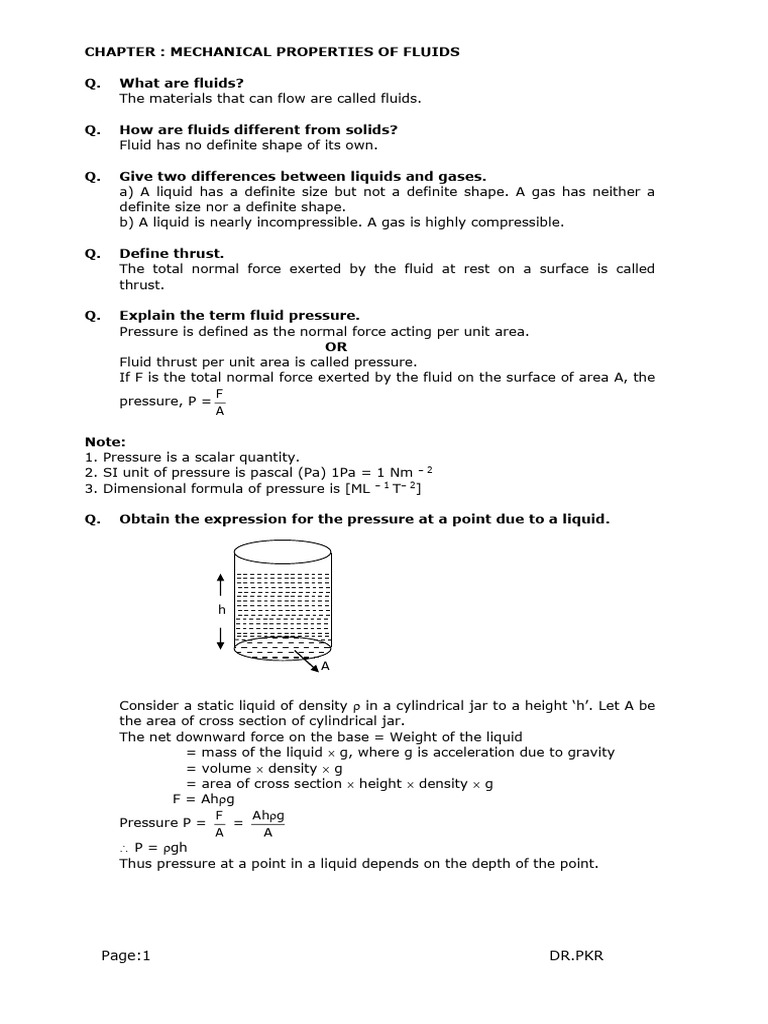MPF Notes | PDF | Pressure | Viscosity