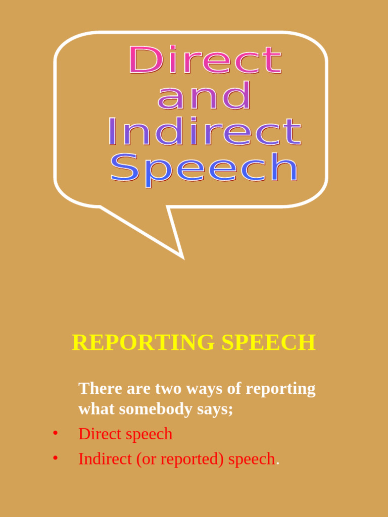Understanding Direct and Indirect Speech | PDF | Grammatical Number ...