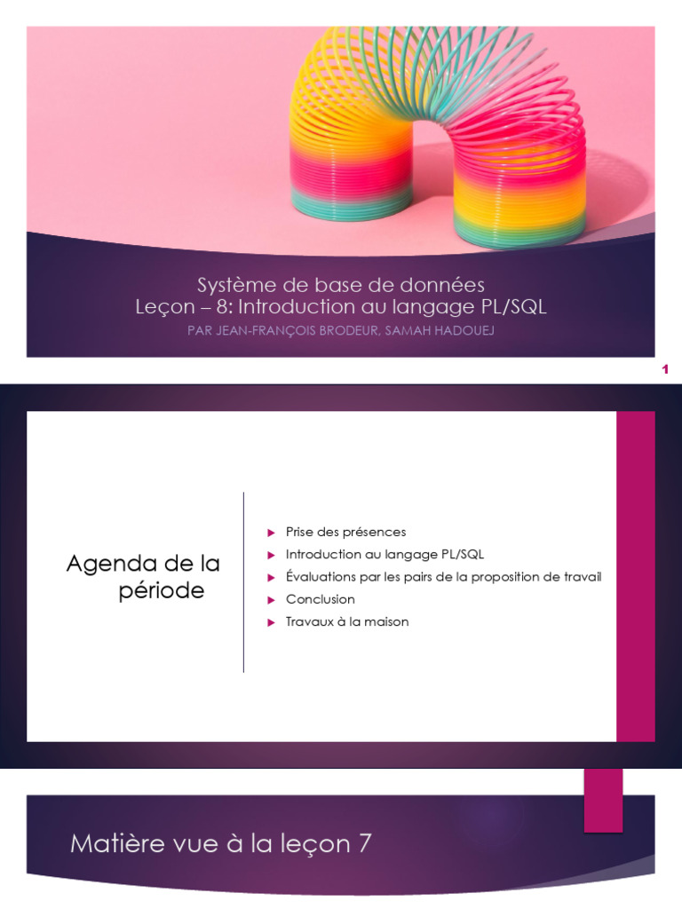 Introduction au langage PL/SQL | PDF | PL/SQL | SQL