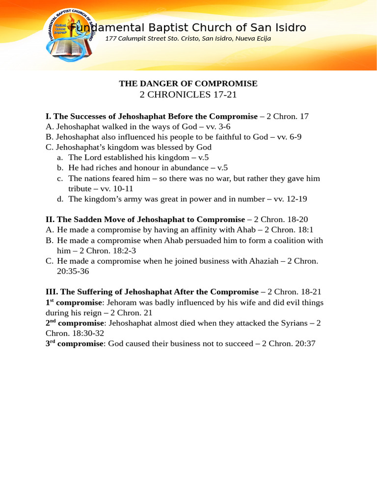 The Danger of Compromise | PDF