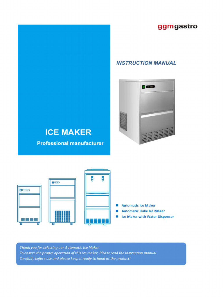 Ice Maker Manual-Ggm | PDF