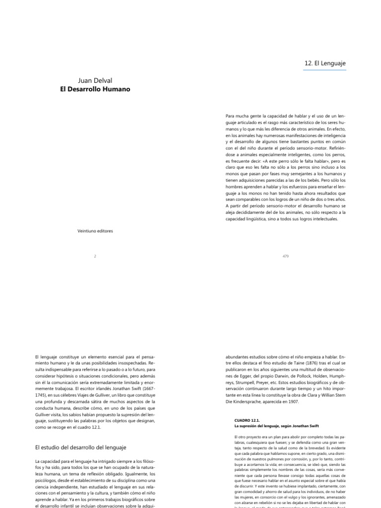 Cap 12. El - Desarrollo - Humano - Juan - Delval | PDF | Noam Chomsky ...