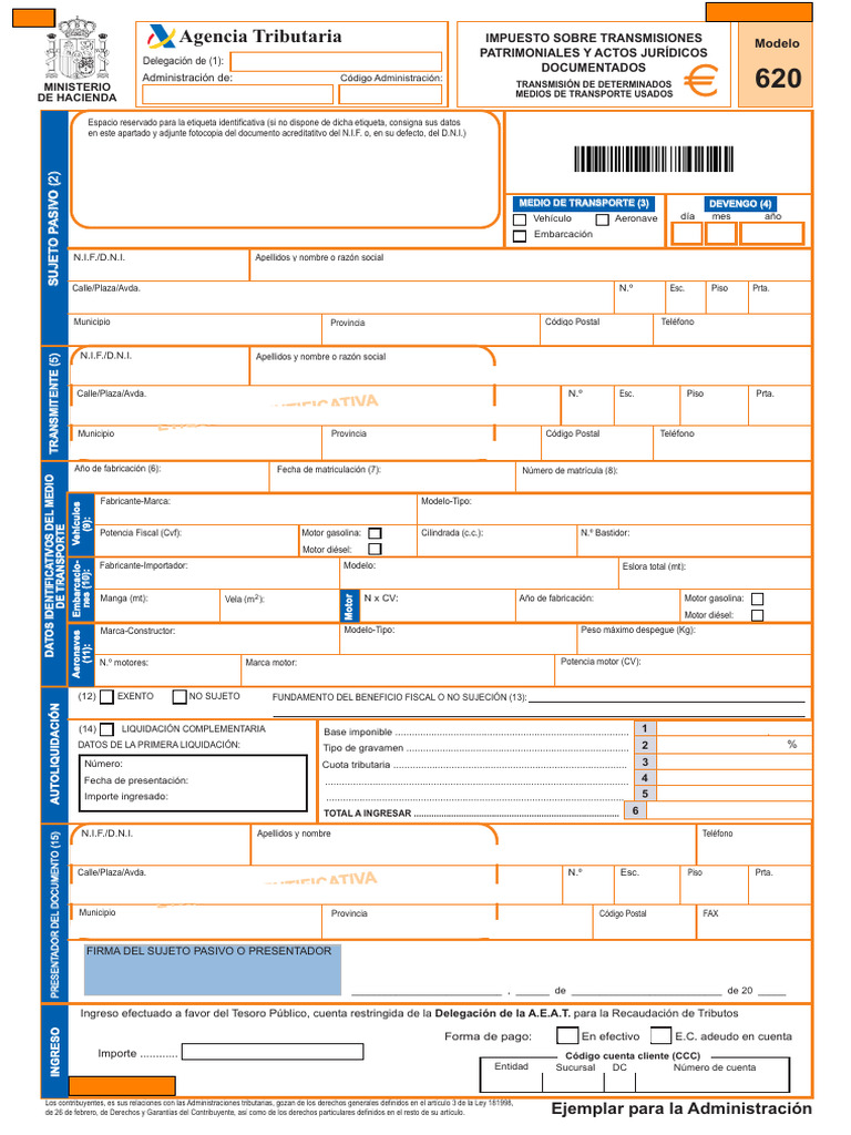 Impuesto Transmisiones Medios Transporte | PDF | Impuestos | Contribuyente
