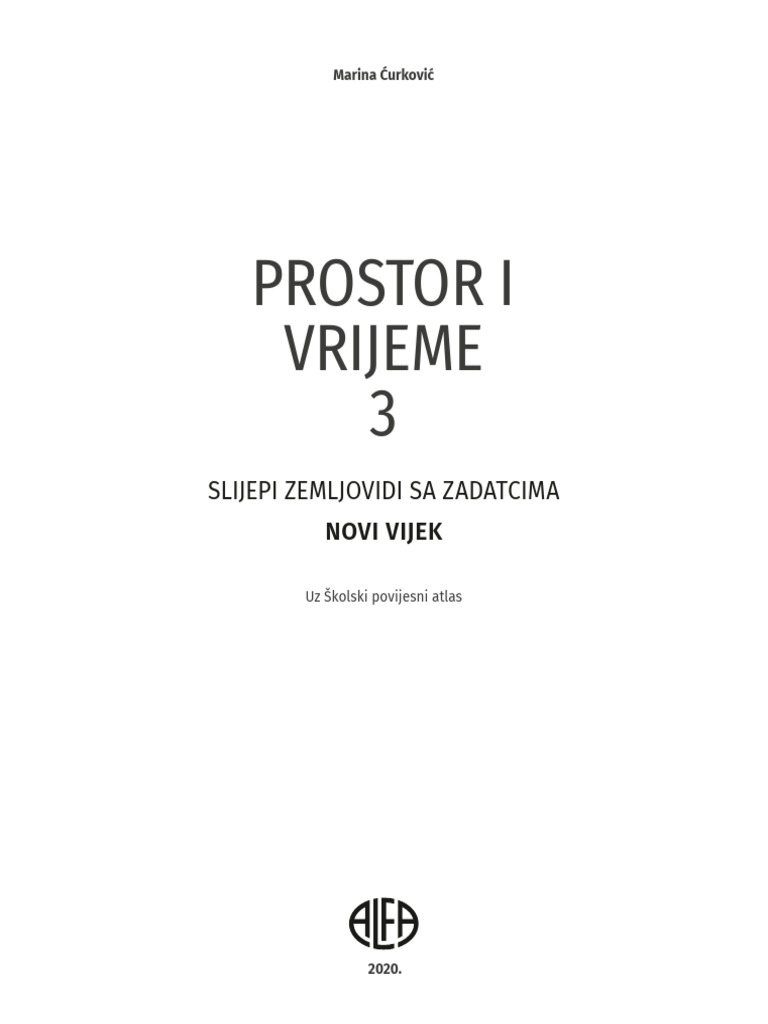 PROSTOR I VRIJEME 3 - Slijepi Zemljovidi Sa Zadatcima Za Novi Vijek | PDF