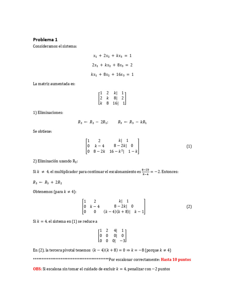 Gabarito AM 2do Parcial | PDF | Matriz (Matemáticas) | Determinante