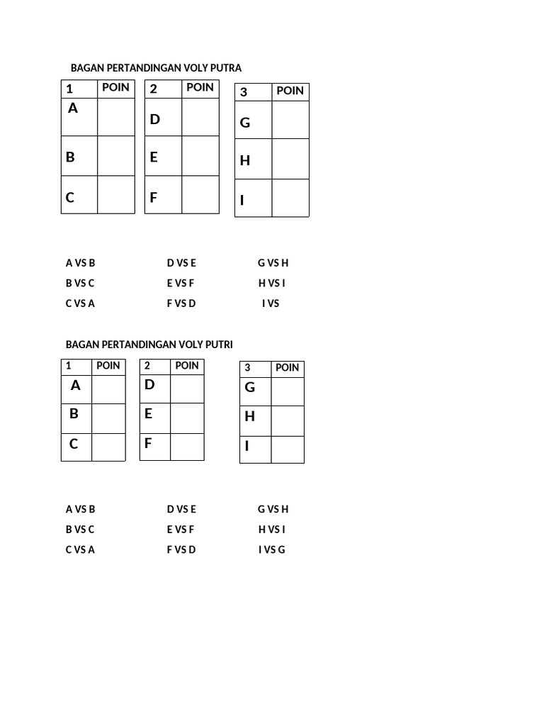 Bagan Pertandingan | PDF