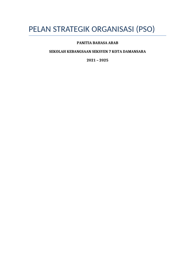 Template PSO Panitia BA SK Section 7 KD | PDF