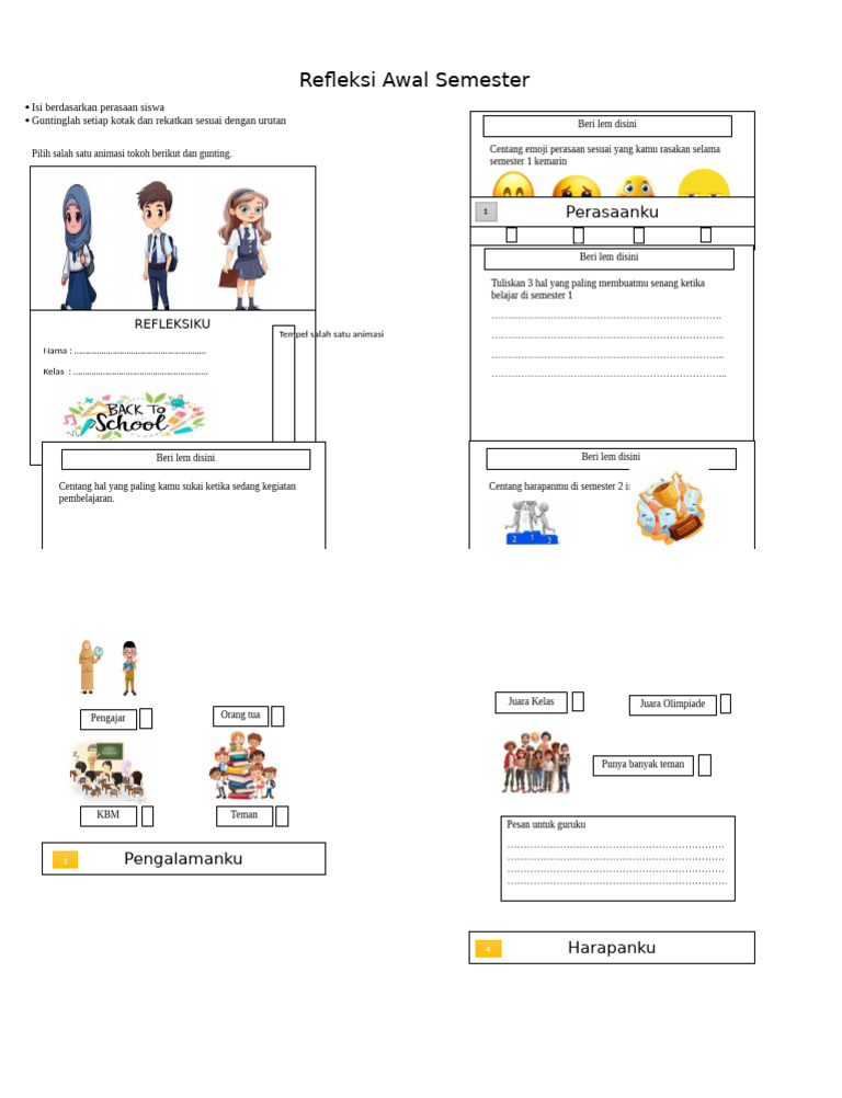 Refleksi Perasaan Siswa Semester 1 | PDF
