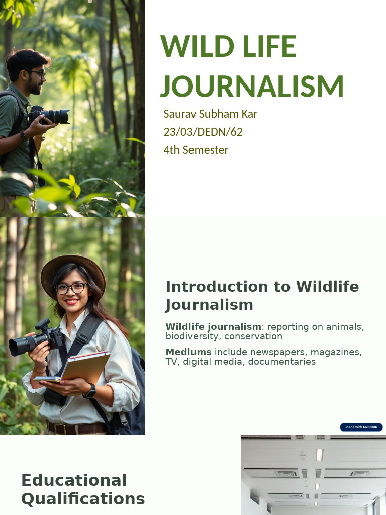 Guide to Wildlife Journalism Careers | PDF | Wildlife | Conservation ...