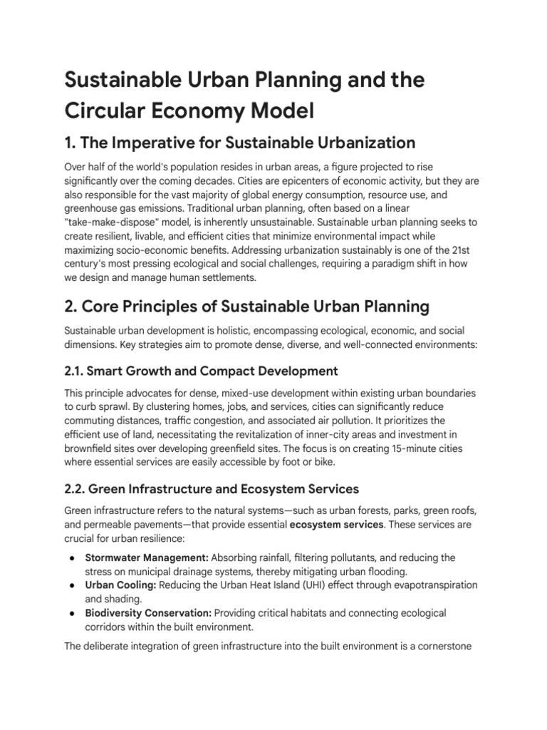 Circular Economy in Urban Planning | PDF | Sustainability | Infrastructure