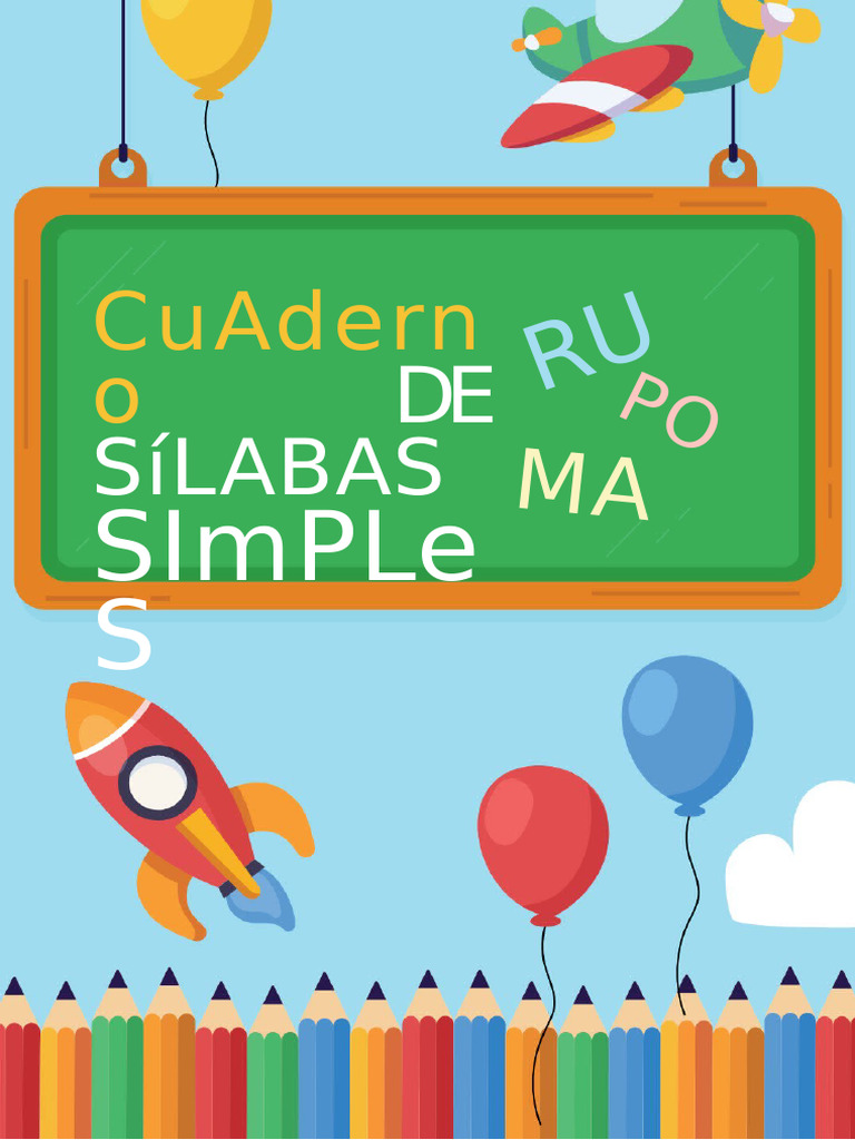 01 - Cuaderno de Sílabas Simples | PDF | Sílaba | Fonética