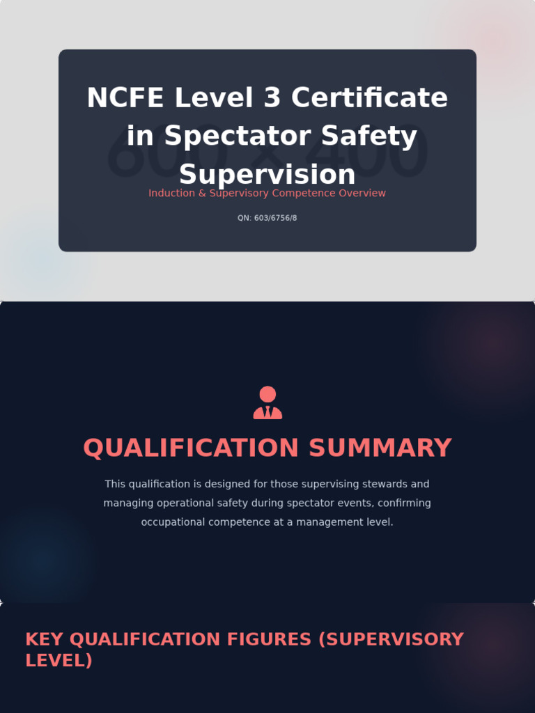 NCFE Level 3 Certificate in Spectator Safety Supervision | PDF ...