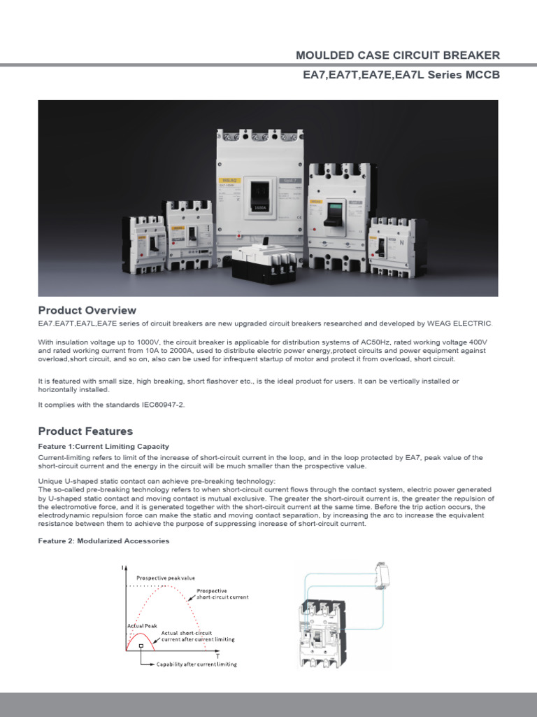 MCCB Weag | PDF | Switch | Insulator (Electricity)