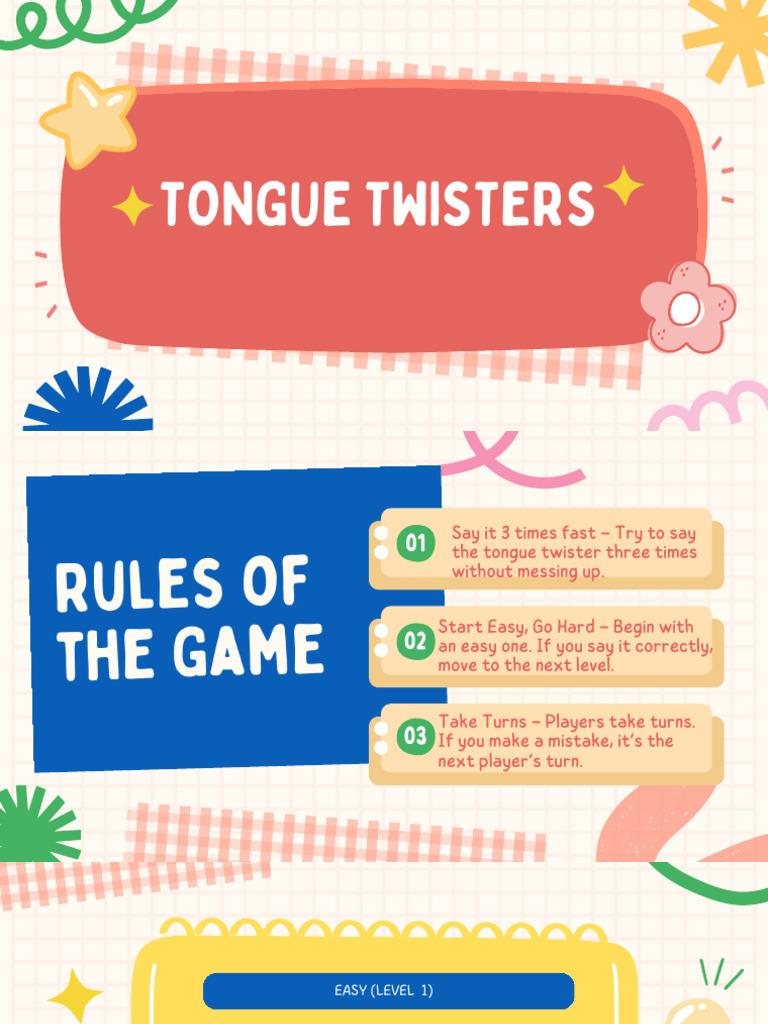 Fun Tongue Twisters Game Rules | PDF