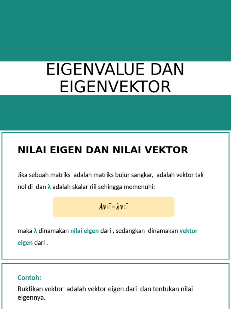 Eigen Value Dan Eigen Vektor | PDF