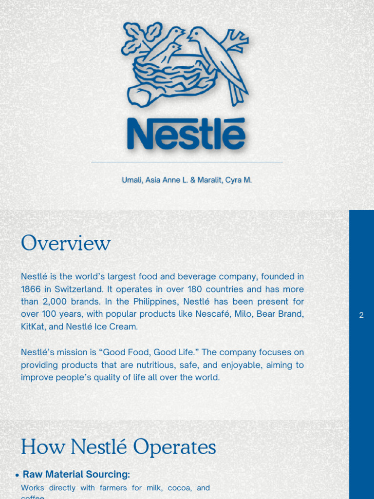 Nestlé's Global Operations Overview | PDF