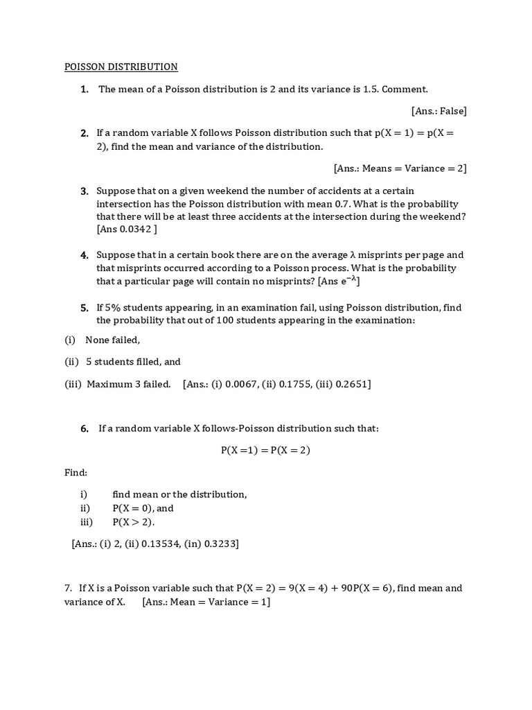 Poisson Distribution | PDF | Poisson Distribution | Teaching Mathematics
