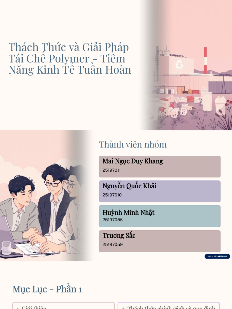 Thach Thuc Va Giai Phap Tai Che Polymer Tiem Nang Kinh Te Tuan Hoan | PDF