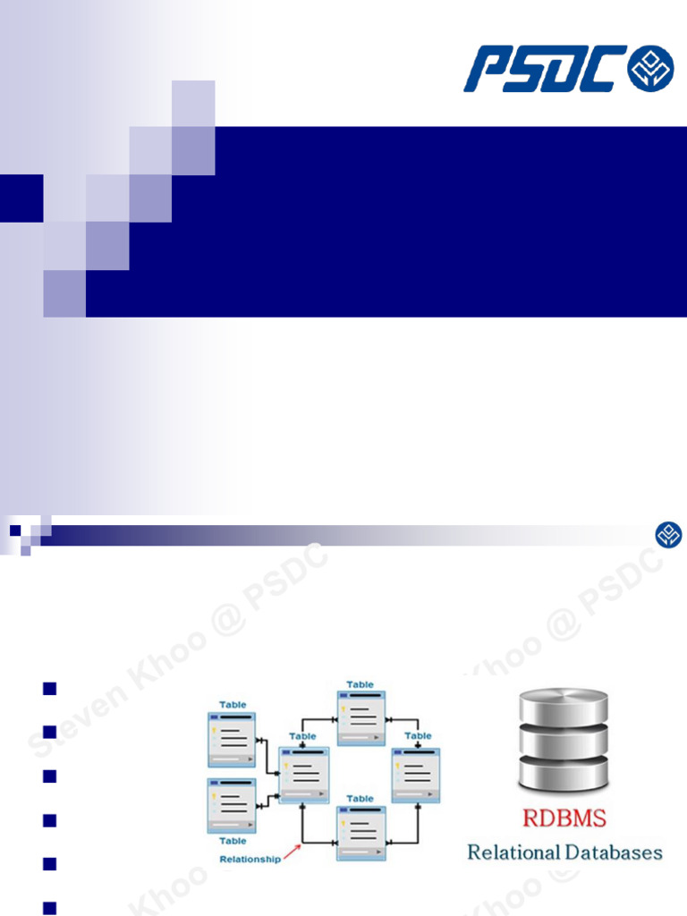Chapter2 Introduction To Relational Database (STD) | PDF | Relational ...