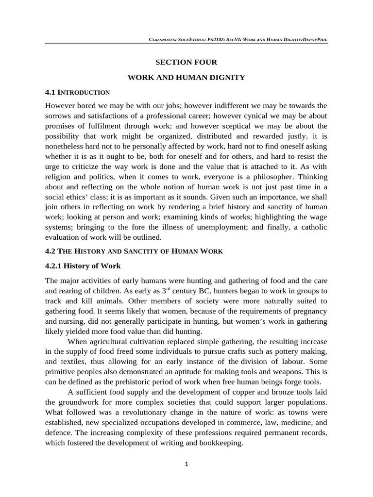 F WORK AND HUMAN DIGNITY_1 | PDF | Cost Of Living | Employment