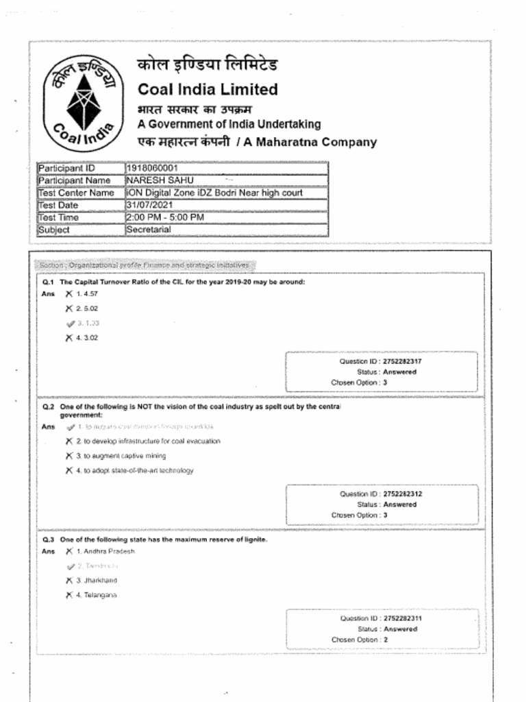Secretary Question 2021 | PDF