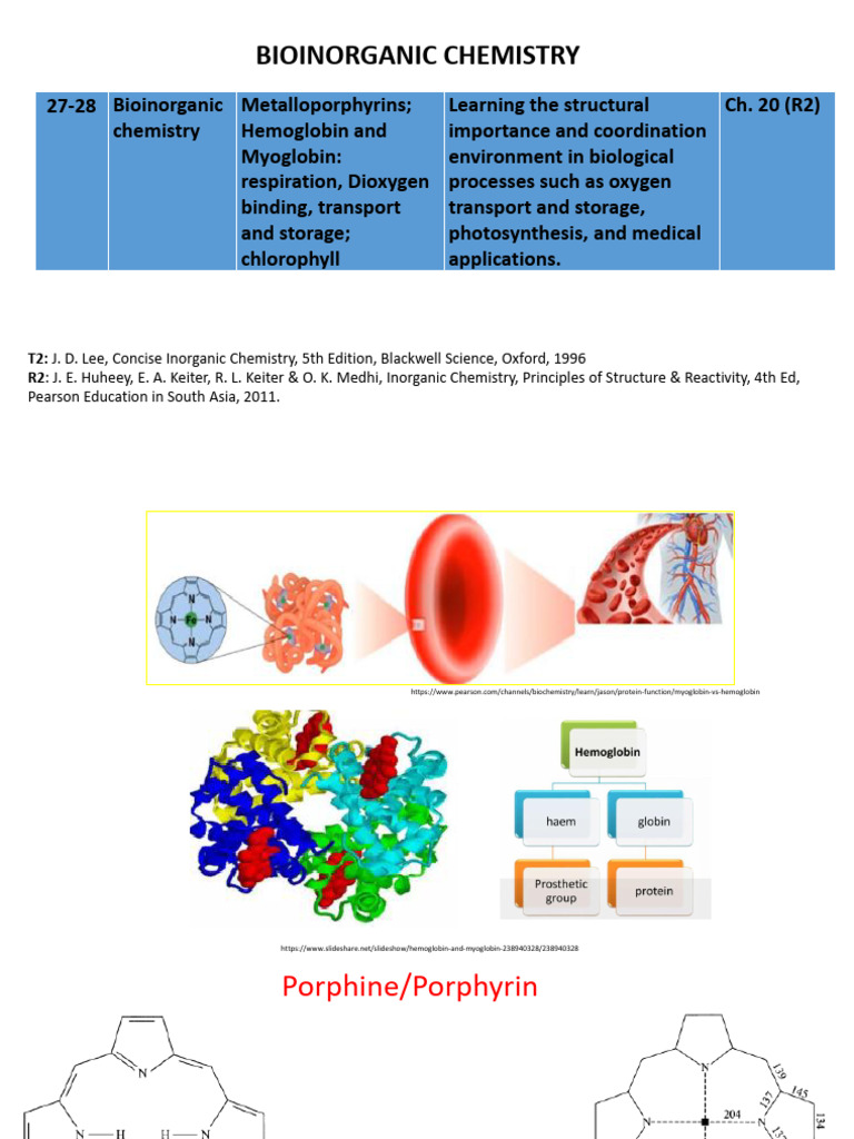 Bioinorganic Chemistry - Corrected File | PDF | Hemoglobin | Cyanide