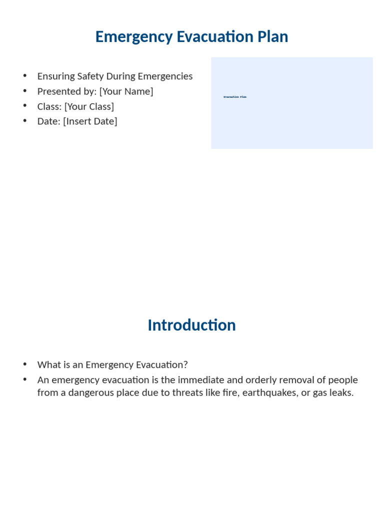 Emergency Evacuation Plan Guide | PDF