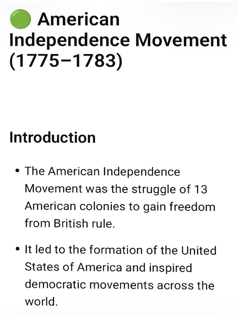 1-American Independence Movement | PDF